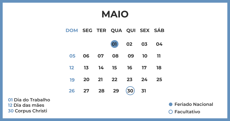 Feriados de maio (2024): datas comemorativas e destinos